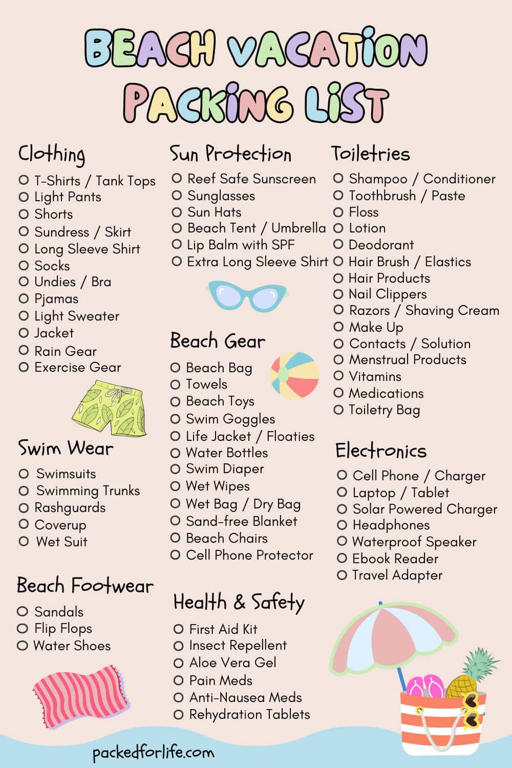 Ultimate Family Beach Vacation Packing List (+ Free Printable Checklist)