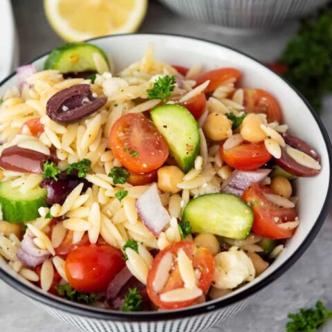 Easy Mediterranean Orzo Salad